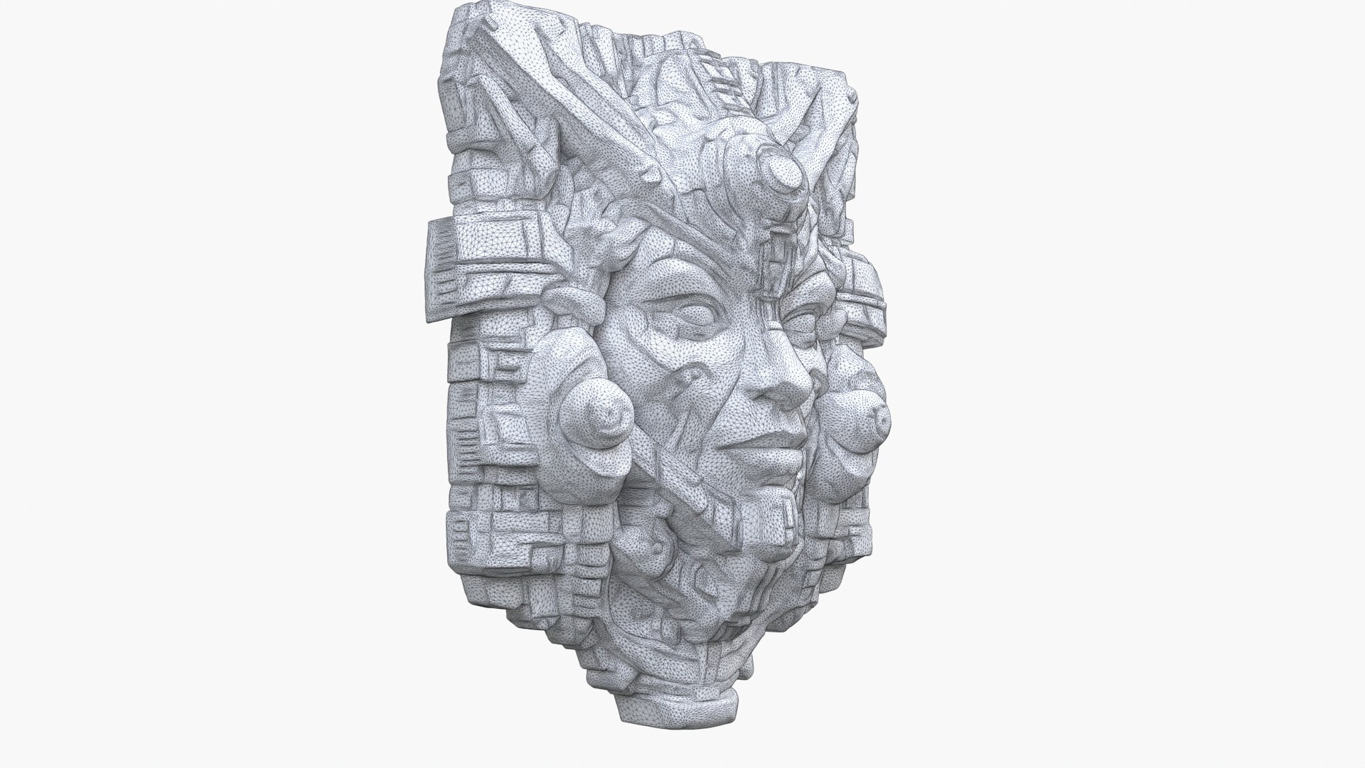 3D Cyber Aztec Mask 2 Model - TurboSquid 2182875