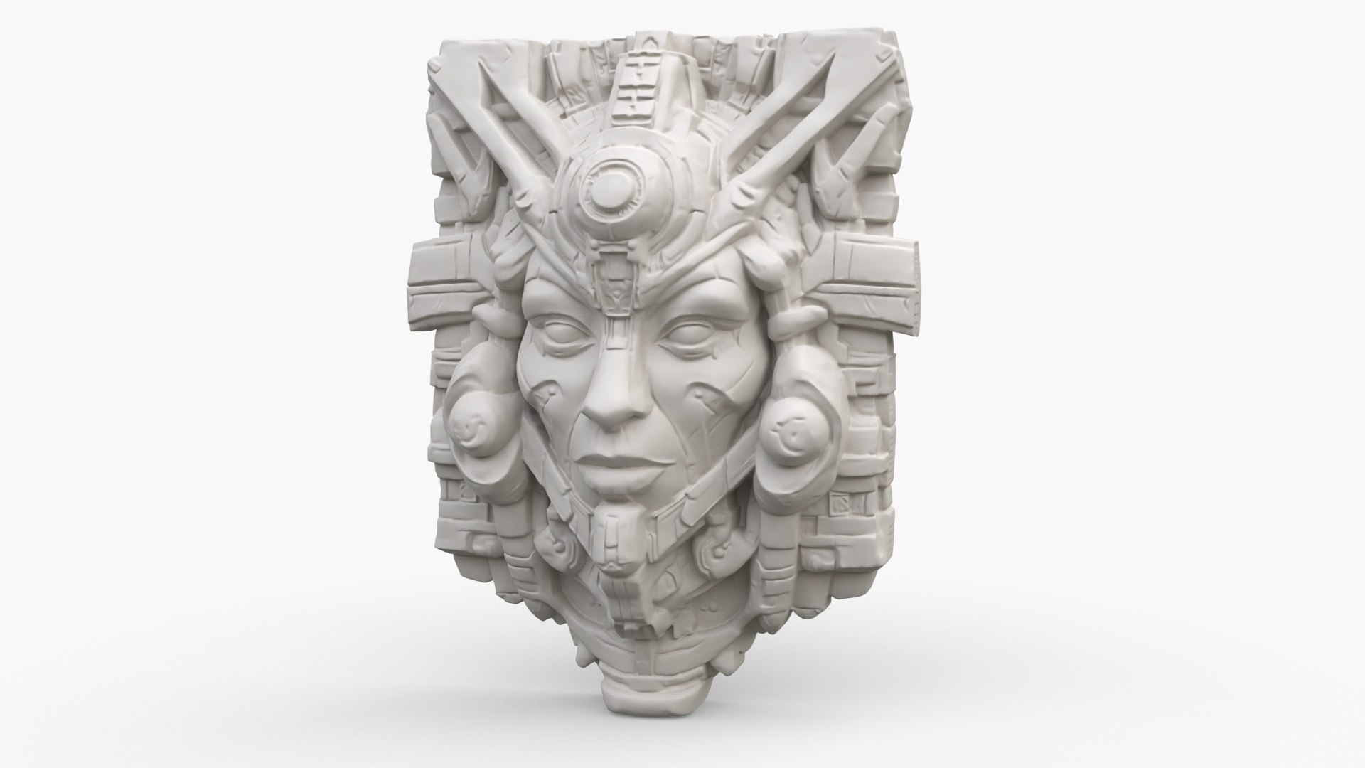 3D Cyber Aztec Mask 2 Model - TurboSquid 2182875