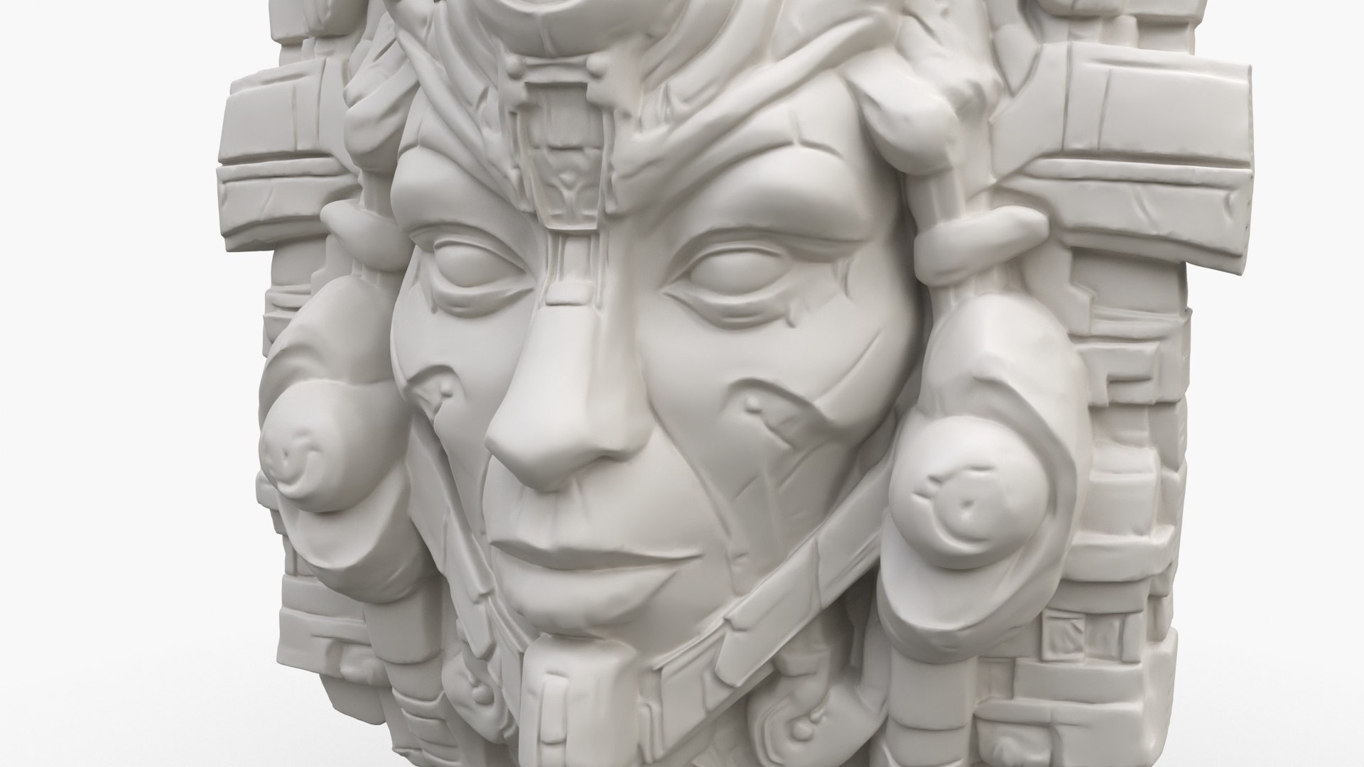 3D Cyber Aztec Mask 2 Model - TurboSquid 2182875