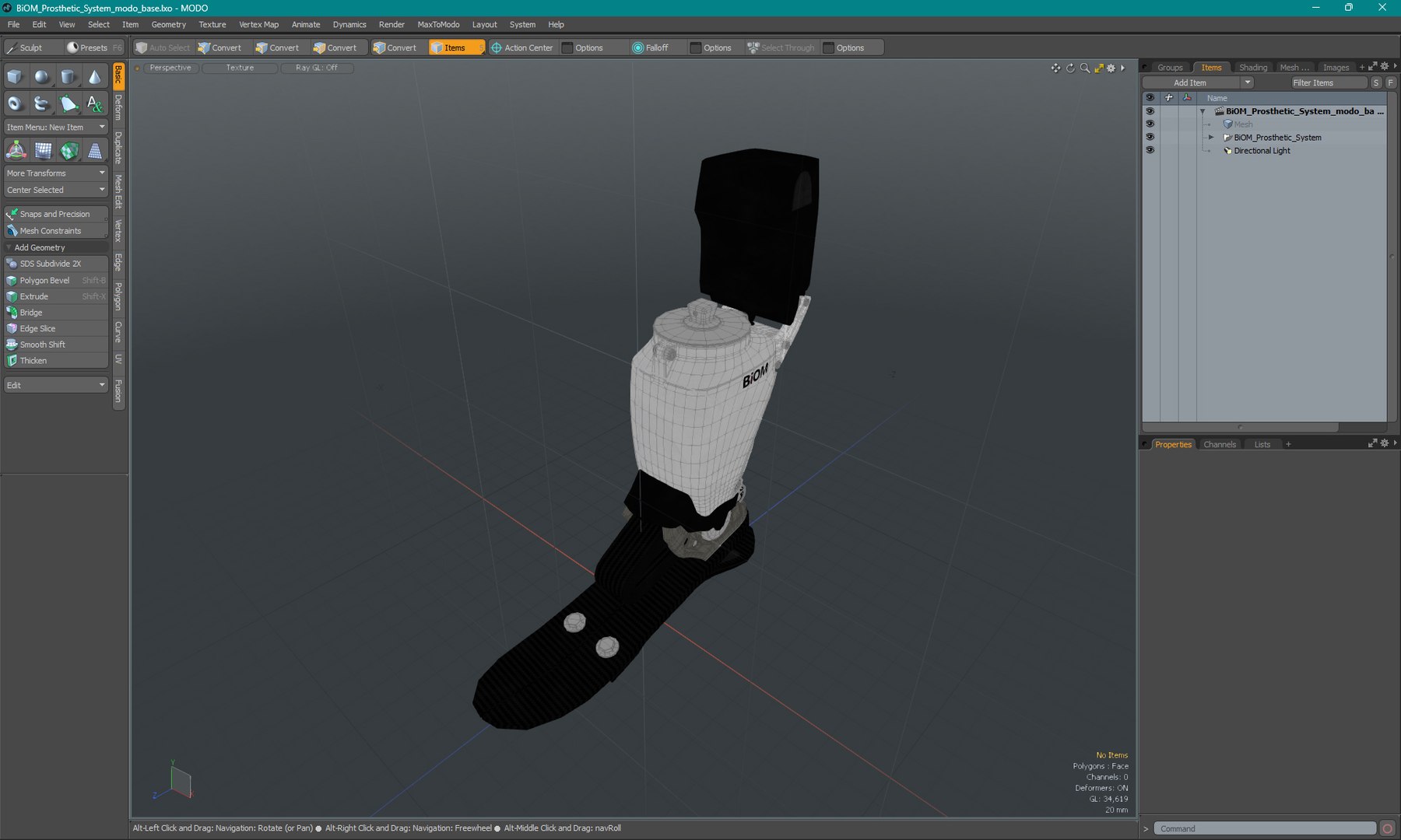 BiOM Prosthetic System 3D - TurboSquid 2355225