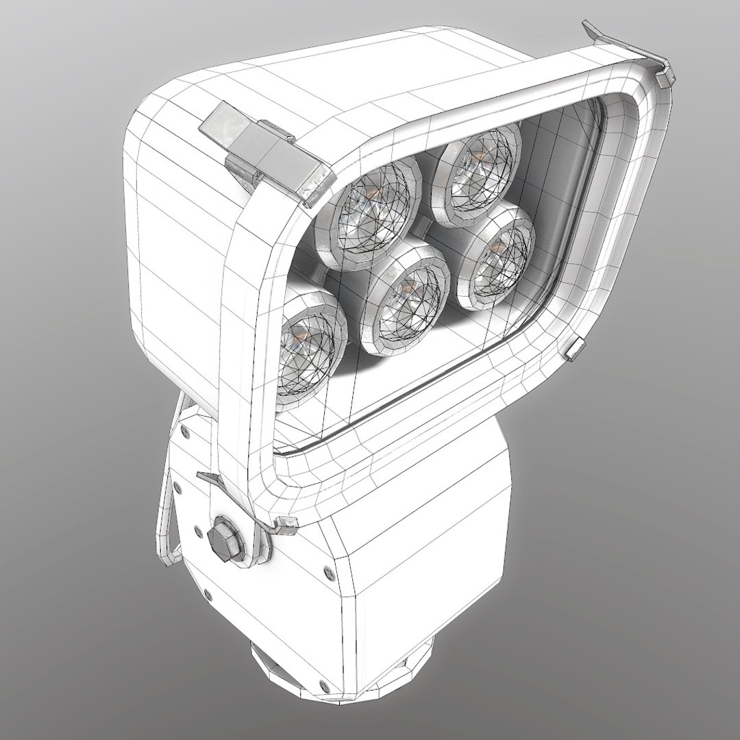 3D Floodlight Blue Model - TurboSquid 1496707