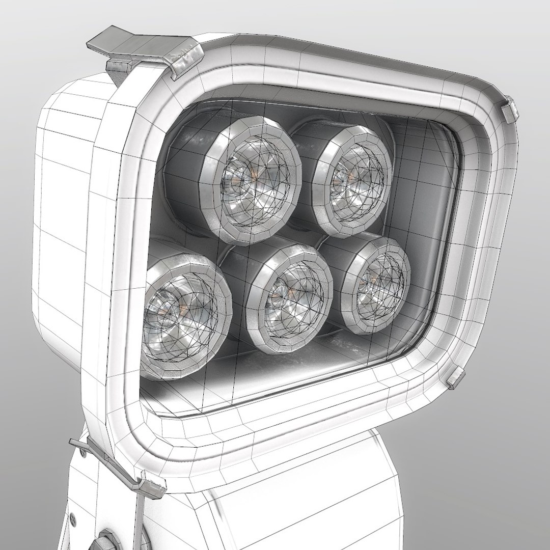 3D Floodlight Blue Model - TurboSquid 1496707