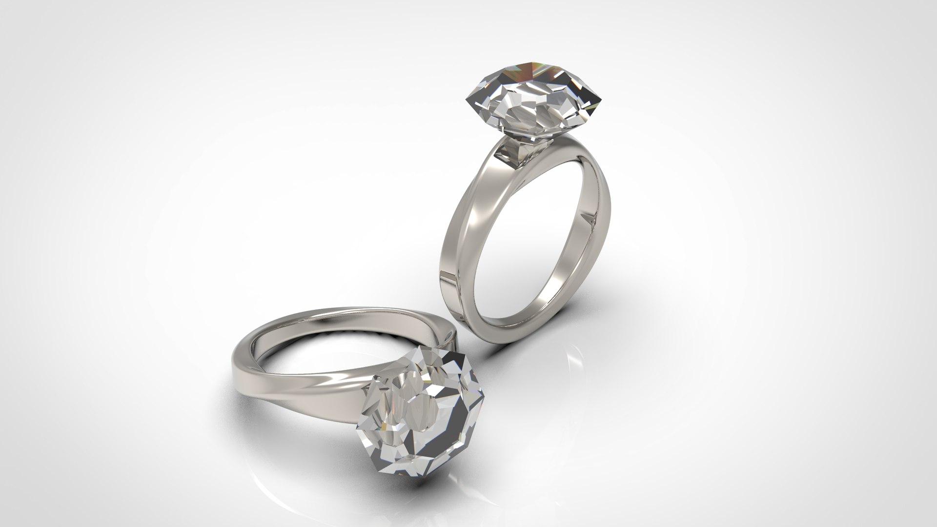 Diamond Platinum Ring 3D Model - TurboSquid 1932128