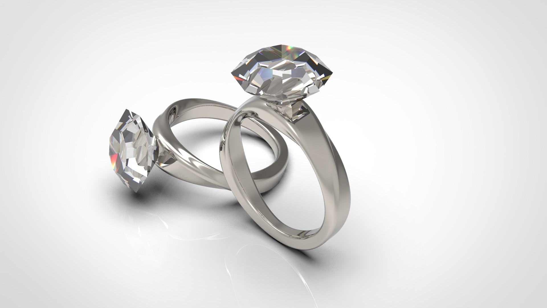 Diamond Platinum Ring 3D Model - TurboSquid 1932128