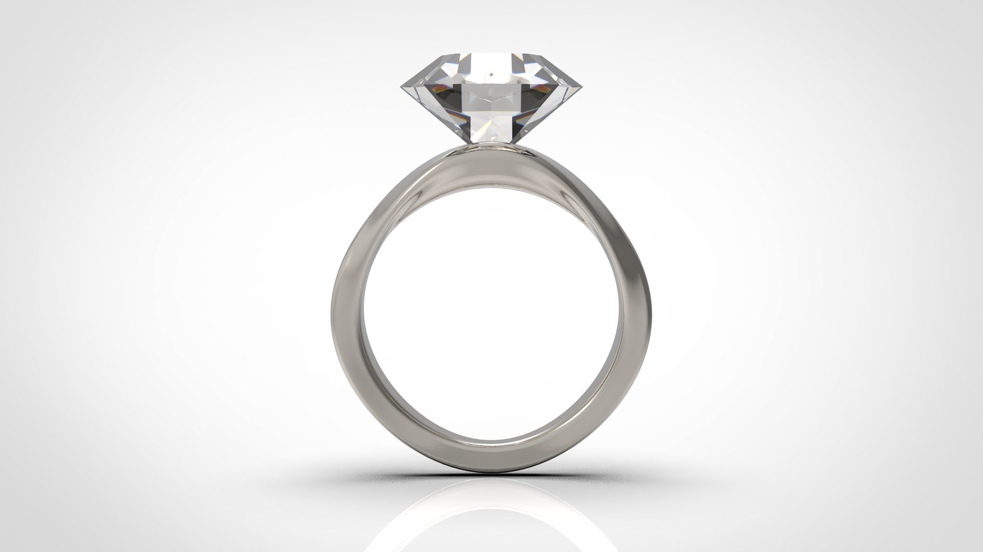 Diamond Platinum Ring 3D Model - TurboSquid 1932128