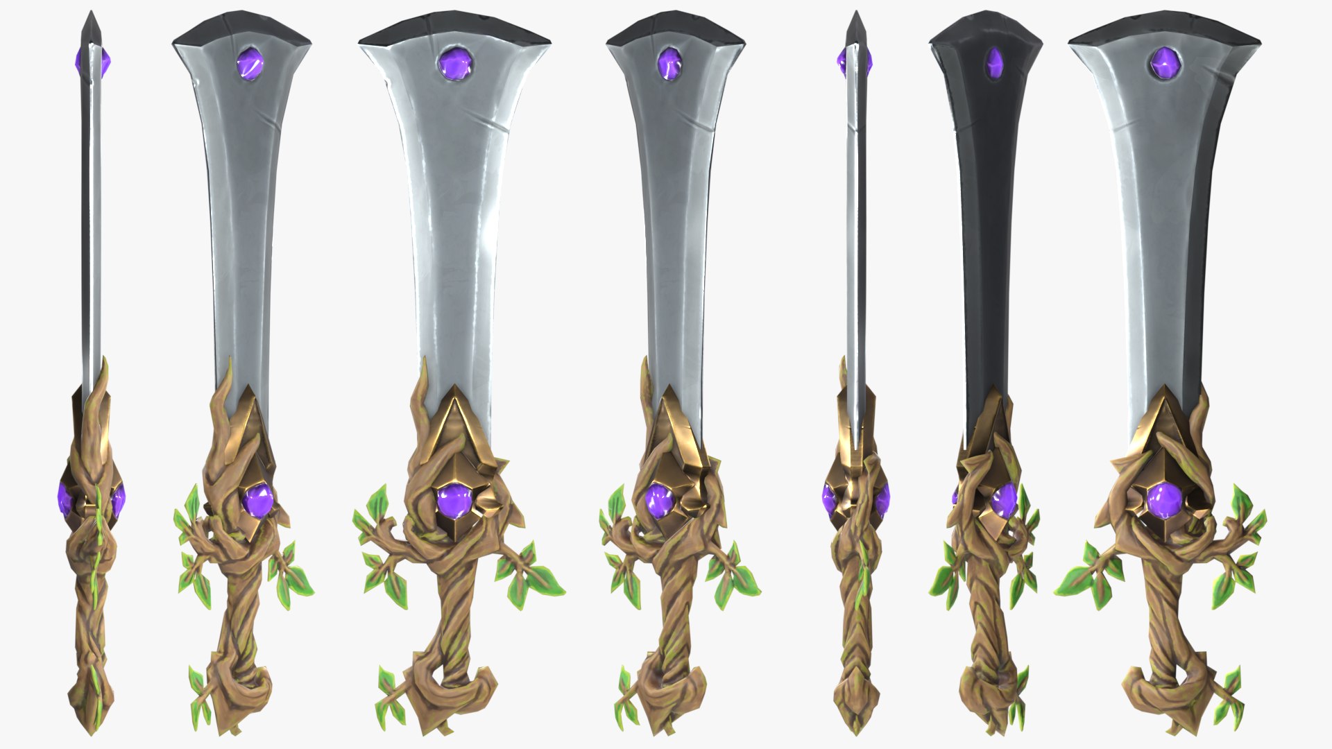 Stylized Fantasy RPG Sword Weapon Broadsword Buster Claymore Two Handed ...