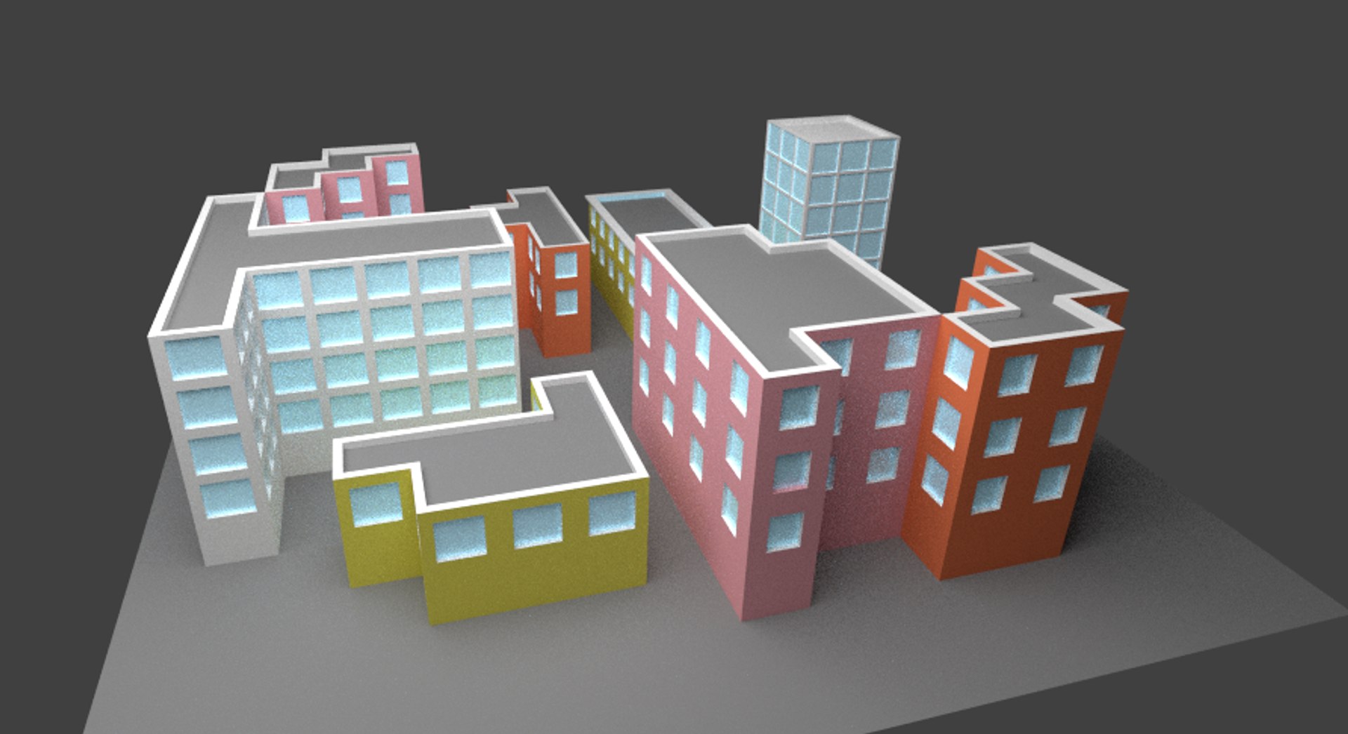 City Buildings Obj Free