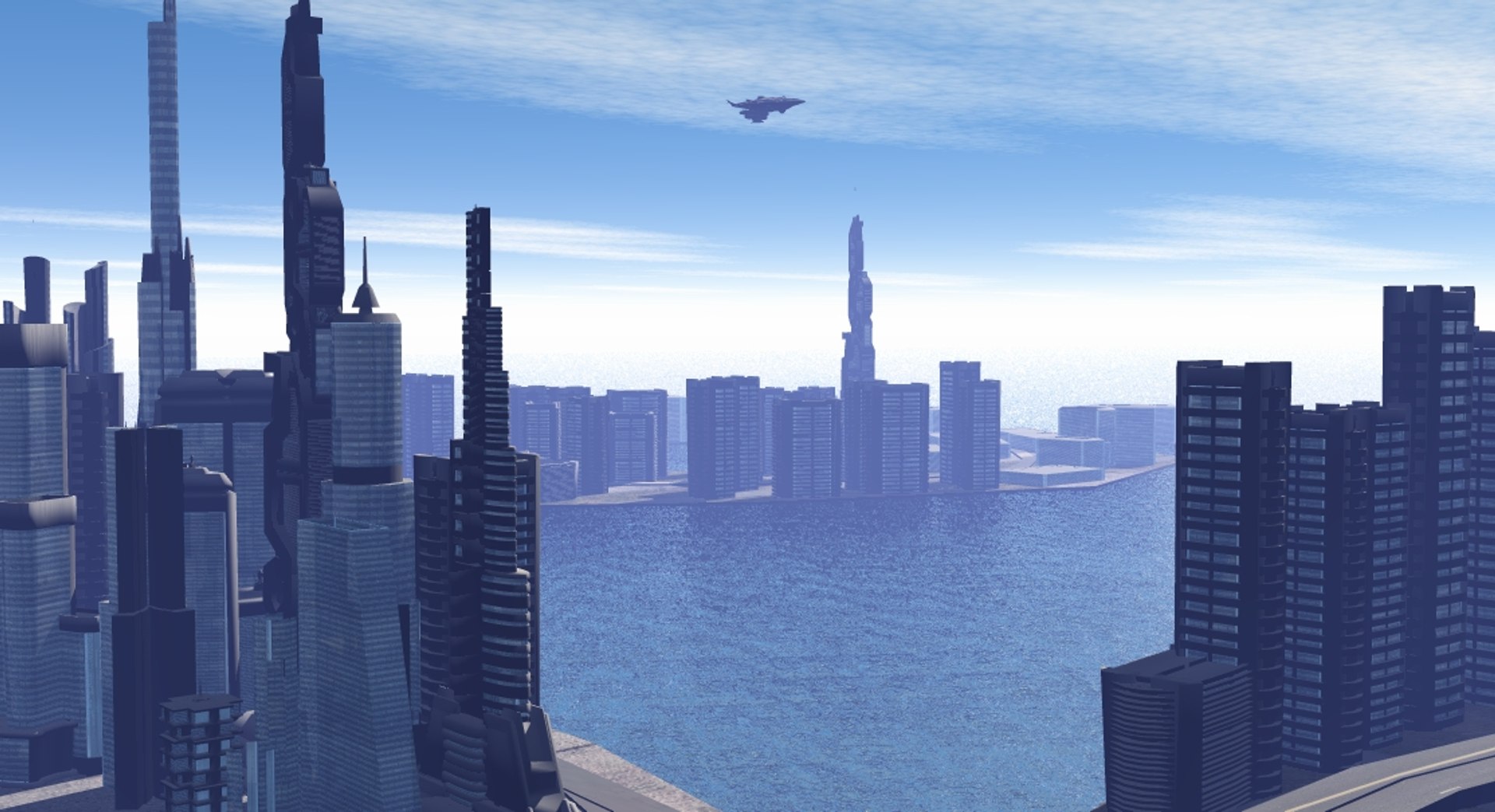 Free Obj Model City Scifi Fantasy