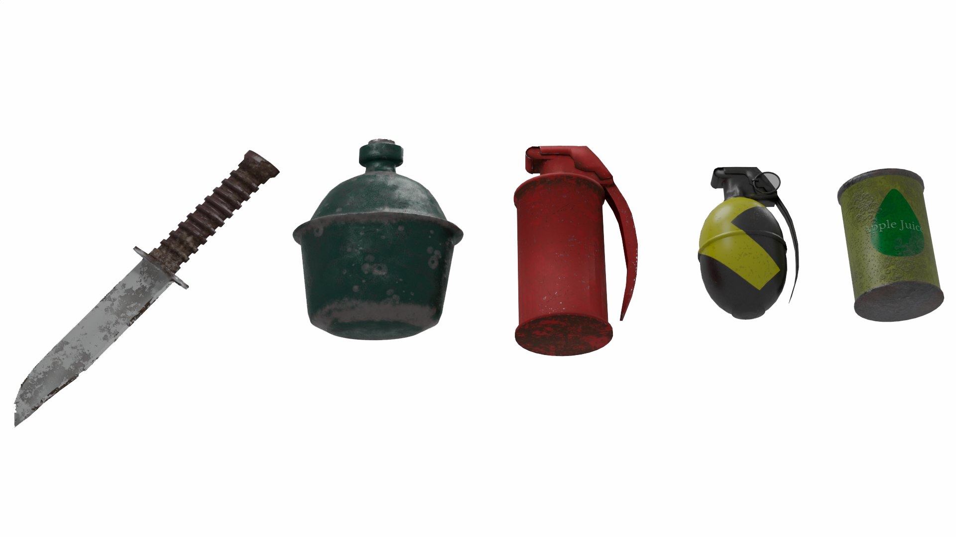 3D Pack With 5 War Props - TurboSquid 2119437