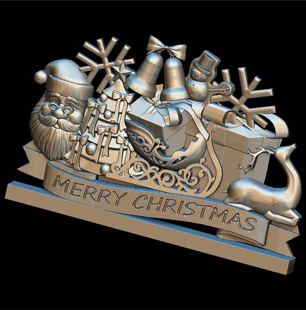 3D Model Merry Christmas Santa Claus - TurboSquid 1354715