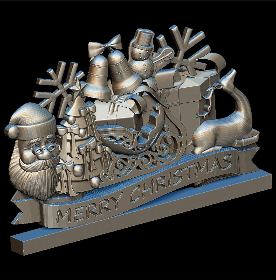 3D Model Merry Christmas Santa Claus - TurboSquid 1354715