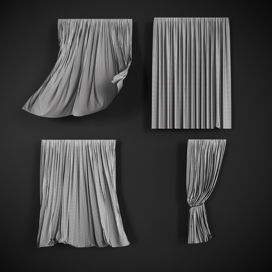 3D Curtains Model - TurboSquid 2026074