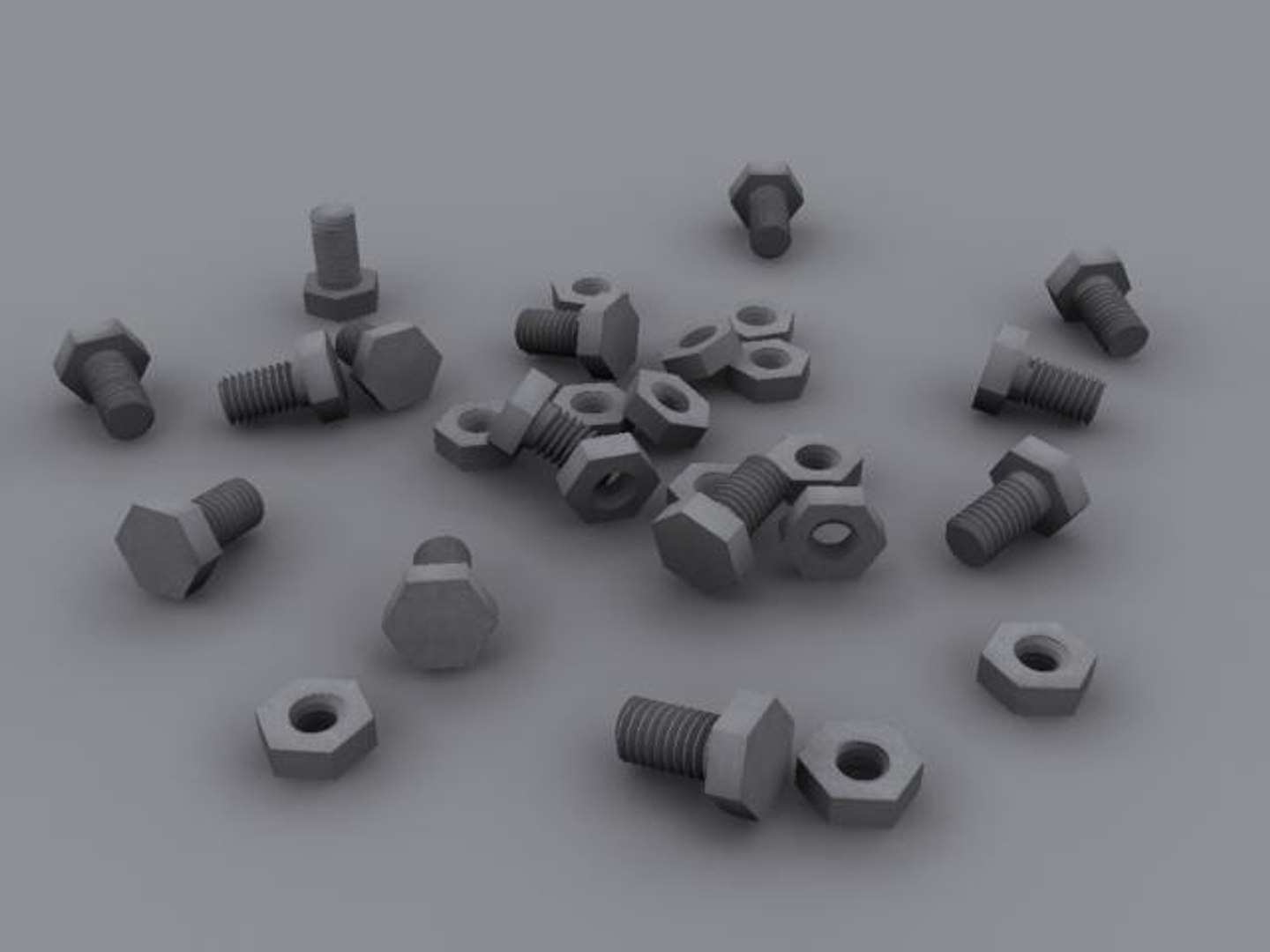 nut screw 3d max