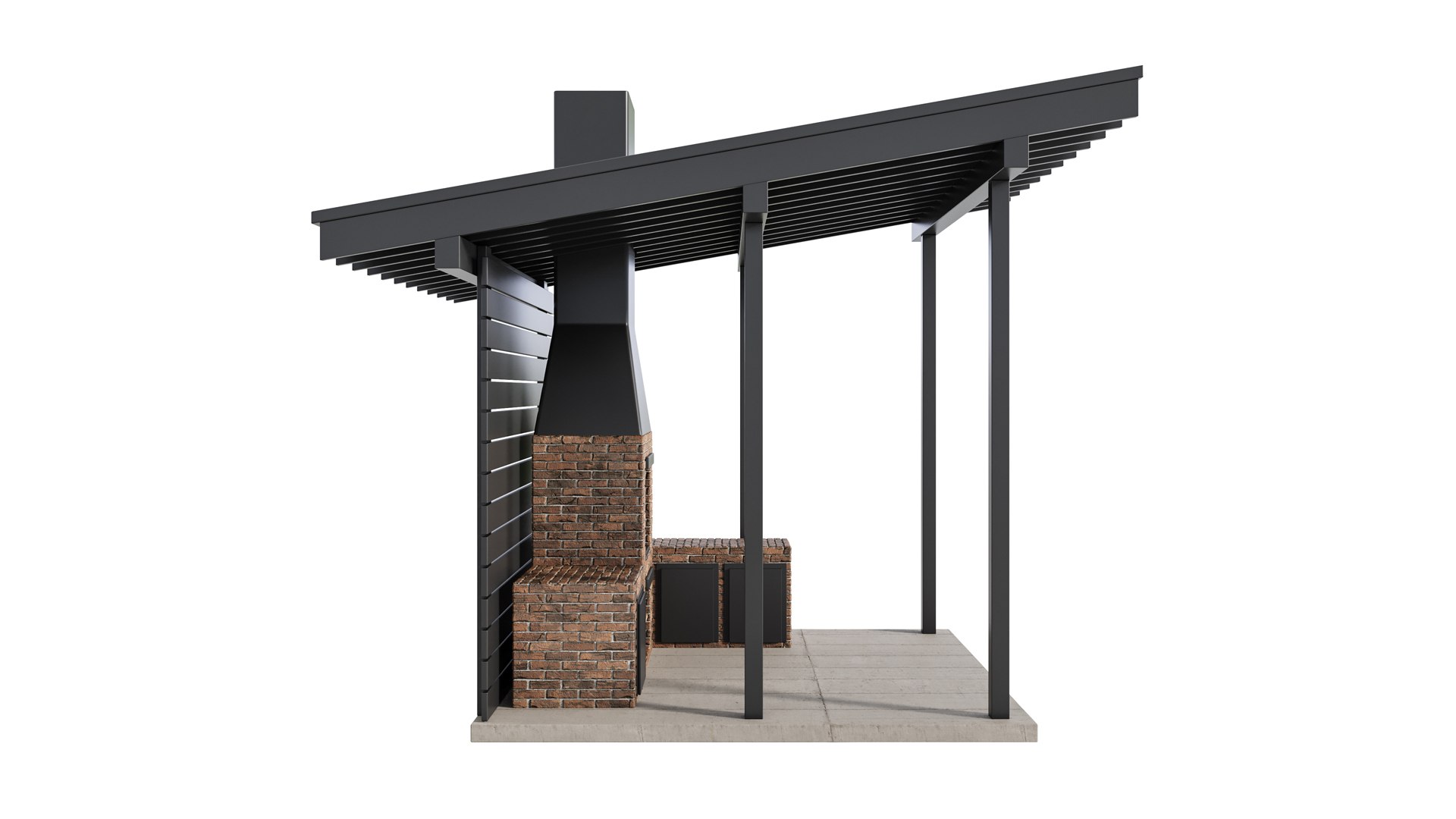 Modern Outdoor Kitchen 04 3D Model - TurboSquid 2414893
