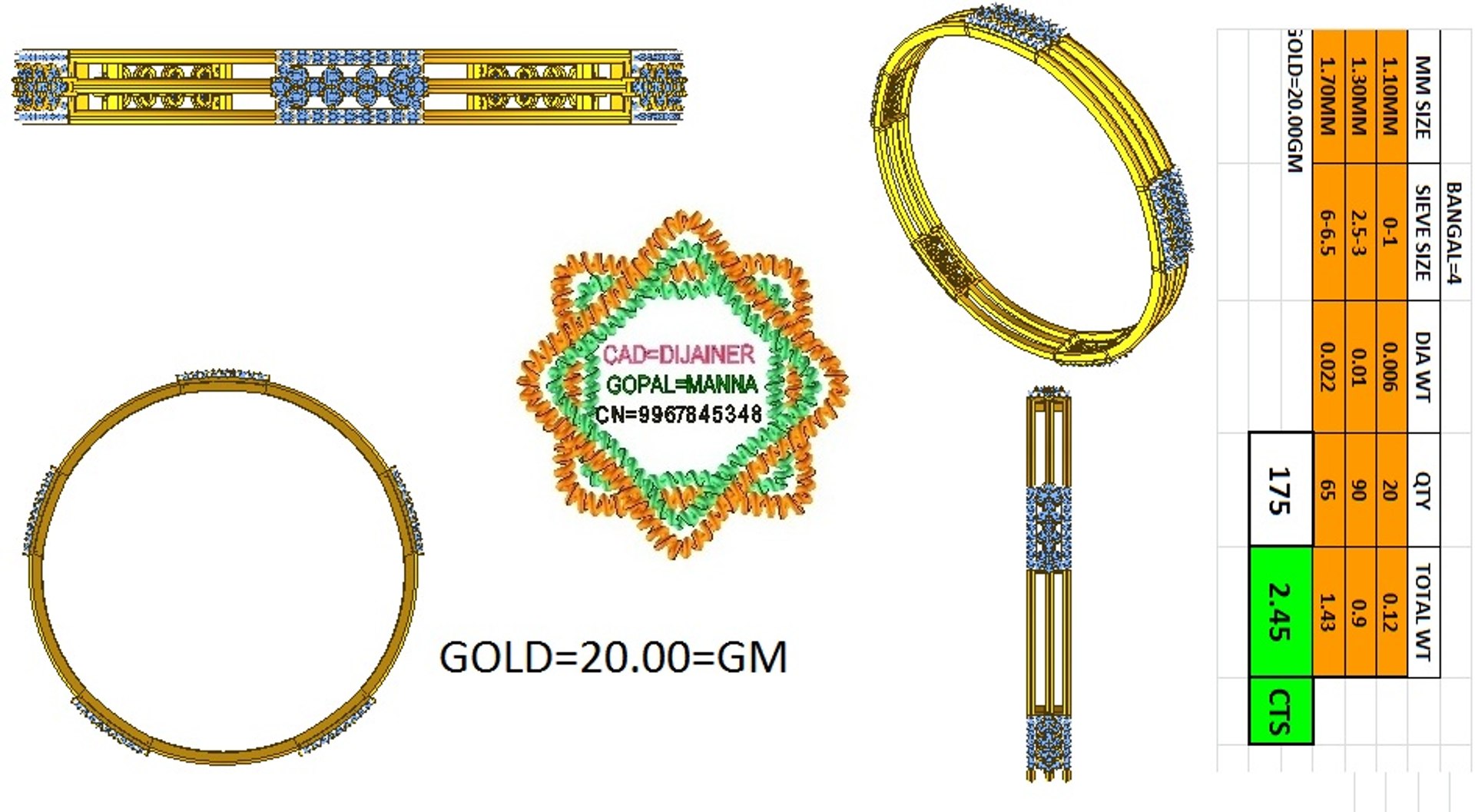 3D Bangles - TurboSquid 1616623