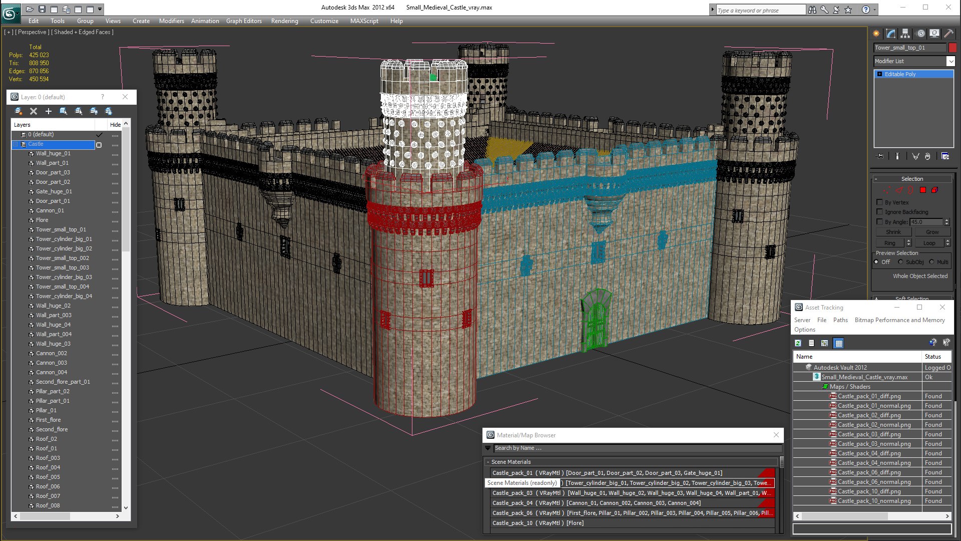 Small medieval castle 3D model - TurboSquid 1474159