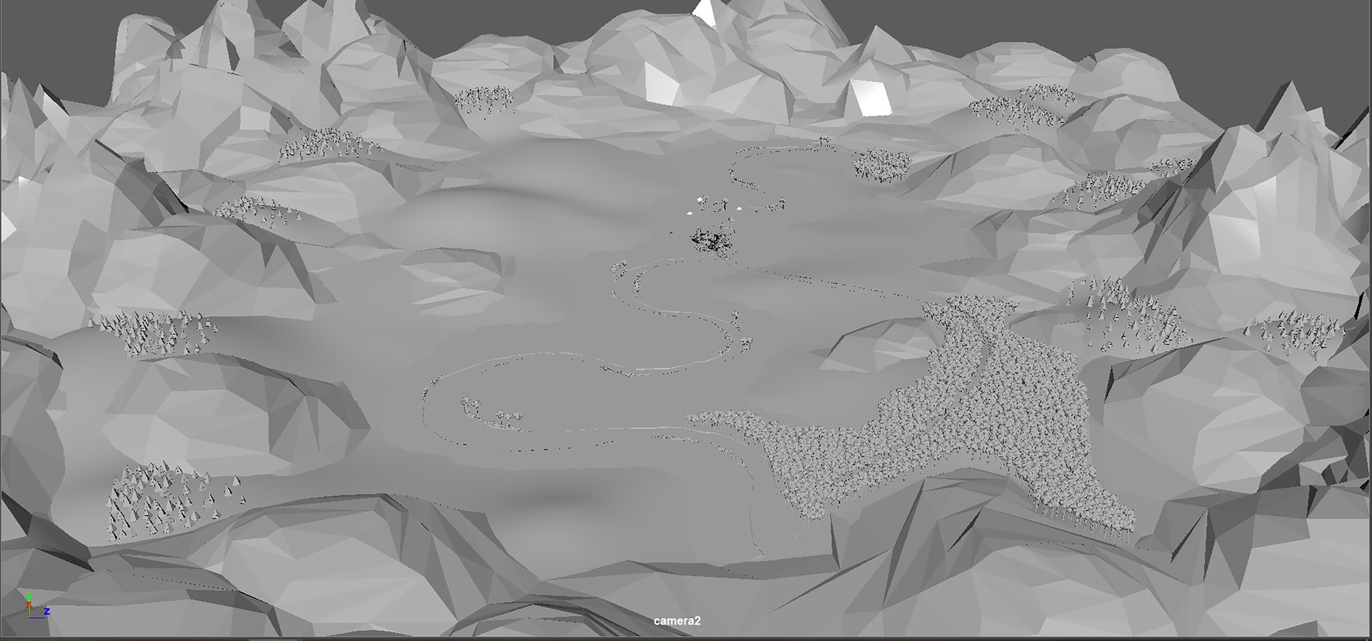 3D 3D Cartoon Valley Landscape Terrain Model - TurboSquid 1783236