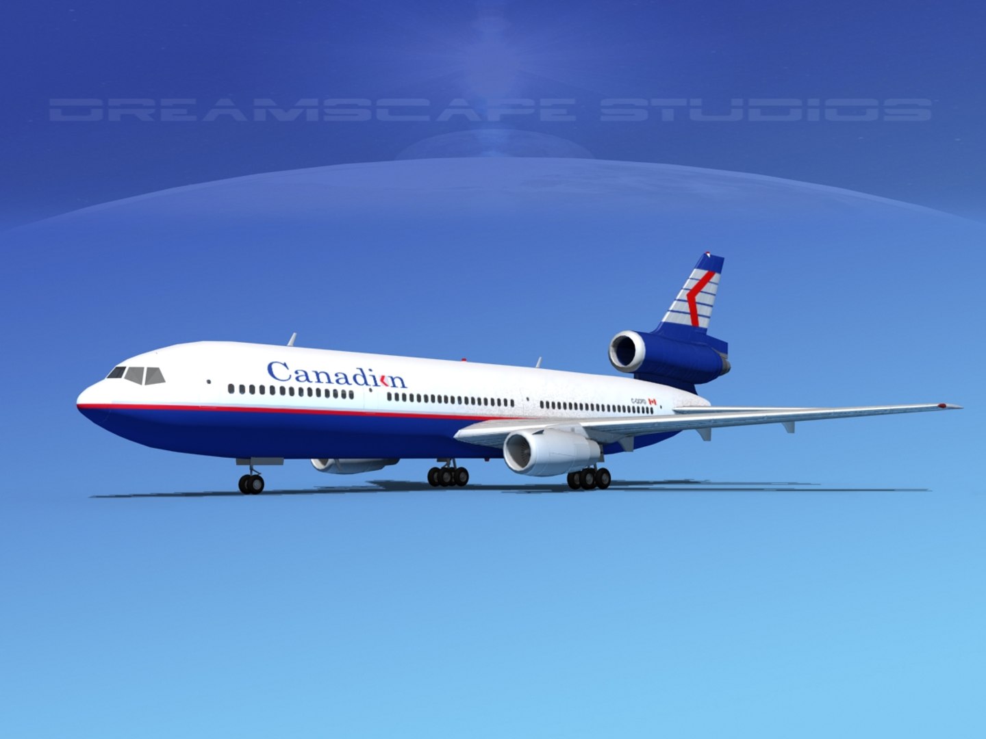 douglas dc-10 3d obj