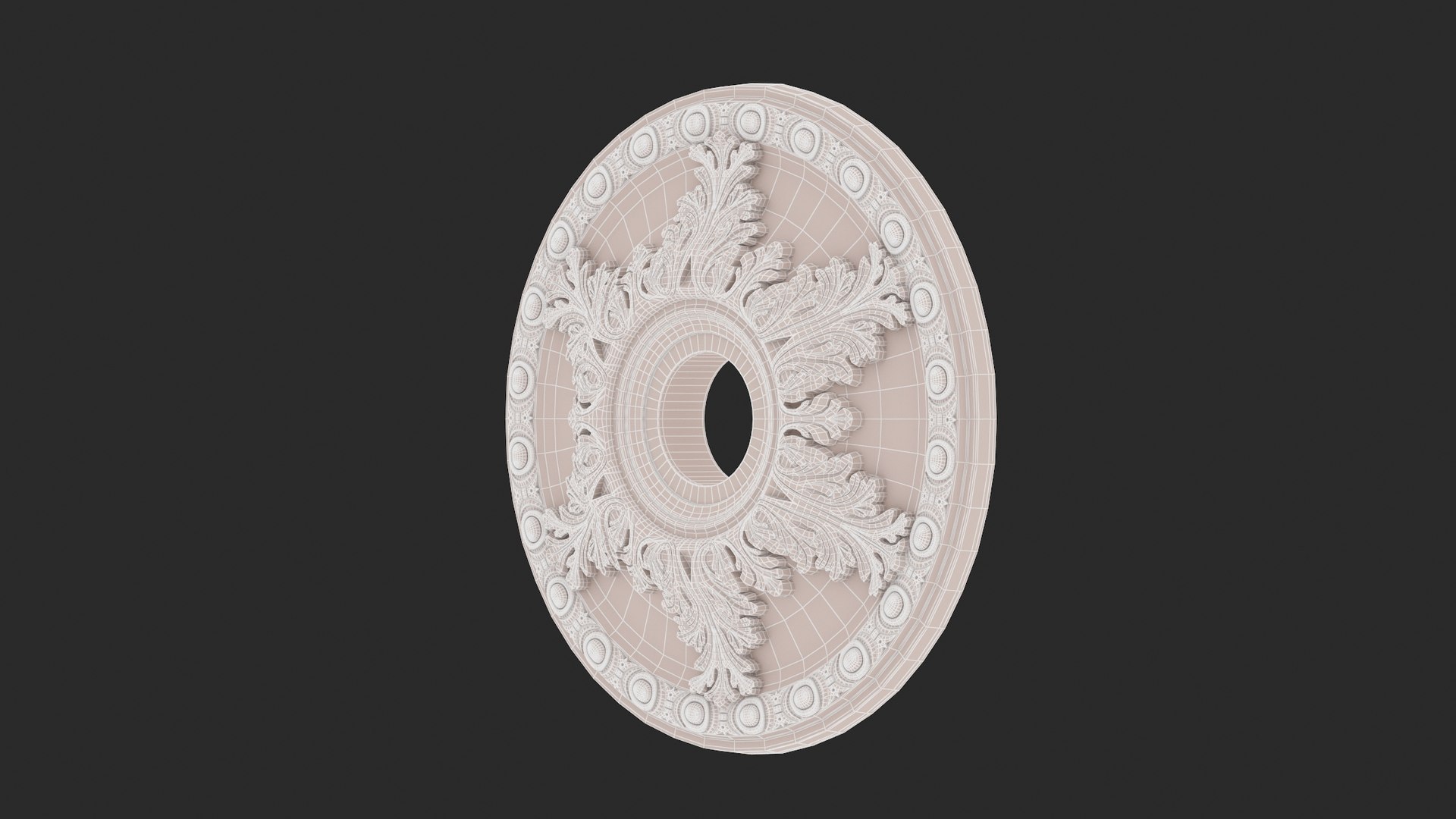 3D Classic Ceiling Medallion 04 Model - TurboSquid 1724356