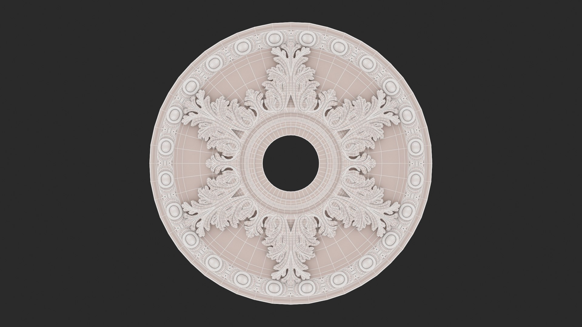 3D Classic Ceiling Medallion 04 Model - TurboSquid 1724356
