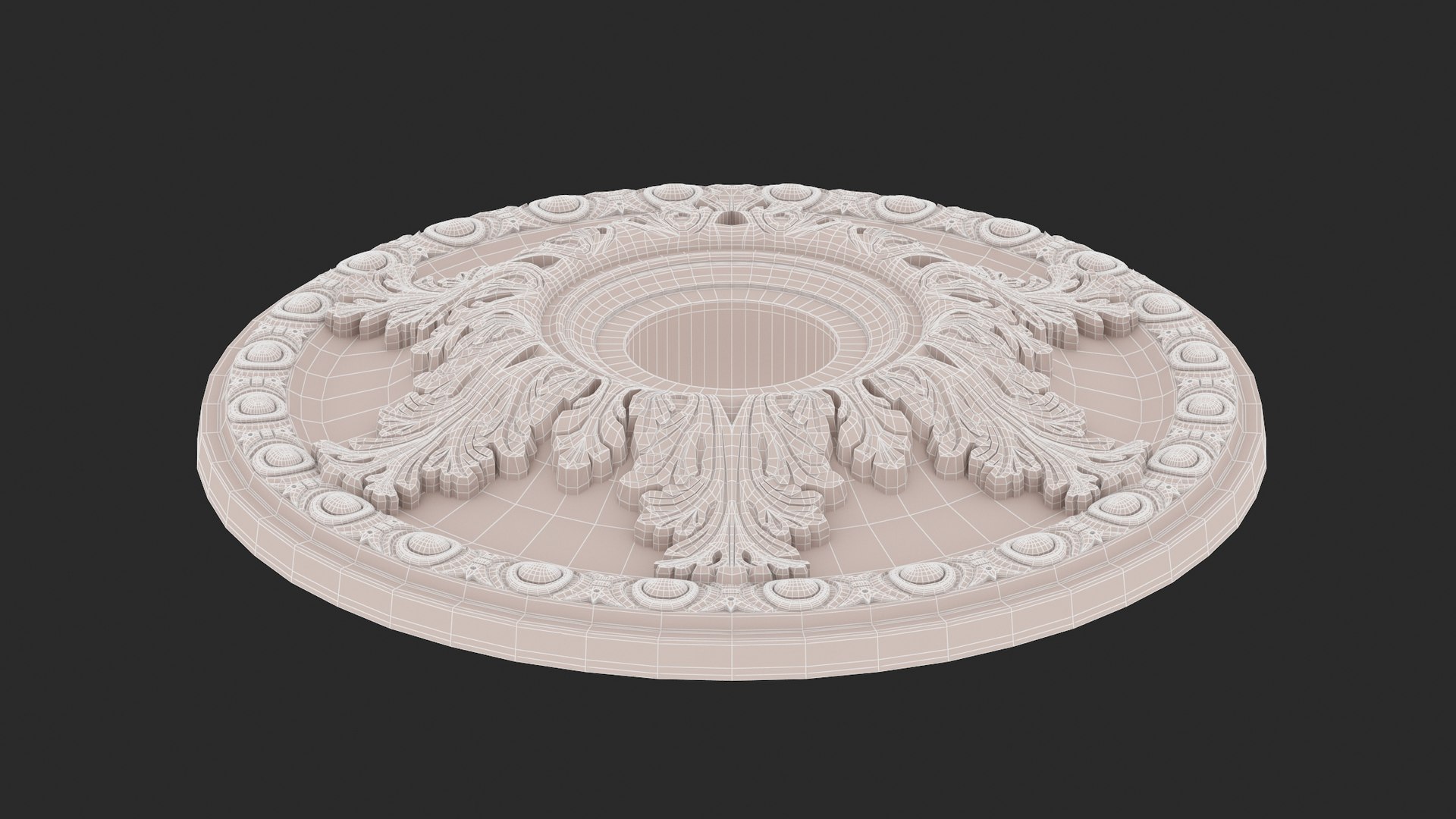 3D Classic Ceiling Medallion 04 Model - TurboSquid 1724356