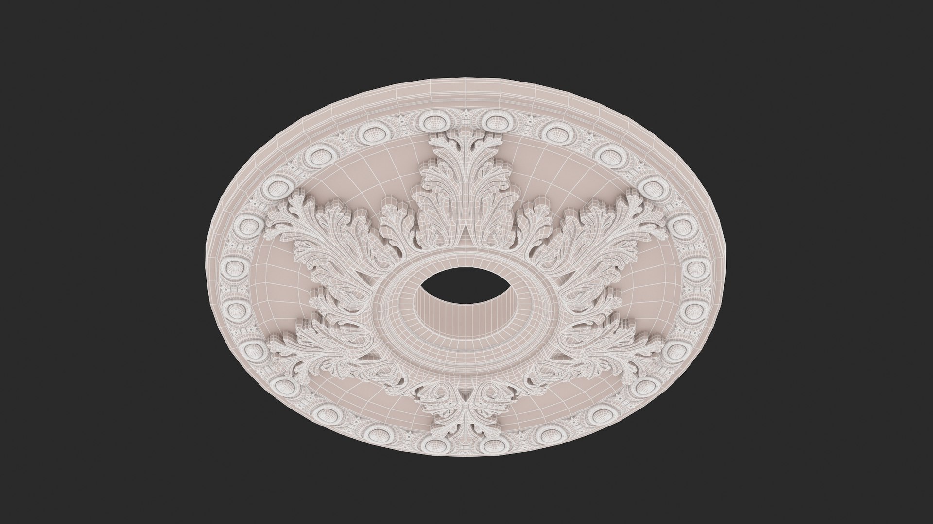 3D Classic Ceiling Medallion 04 Model - TurboSquid 1724356