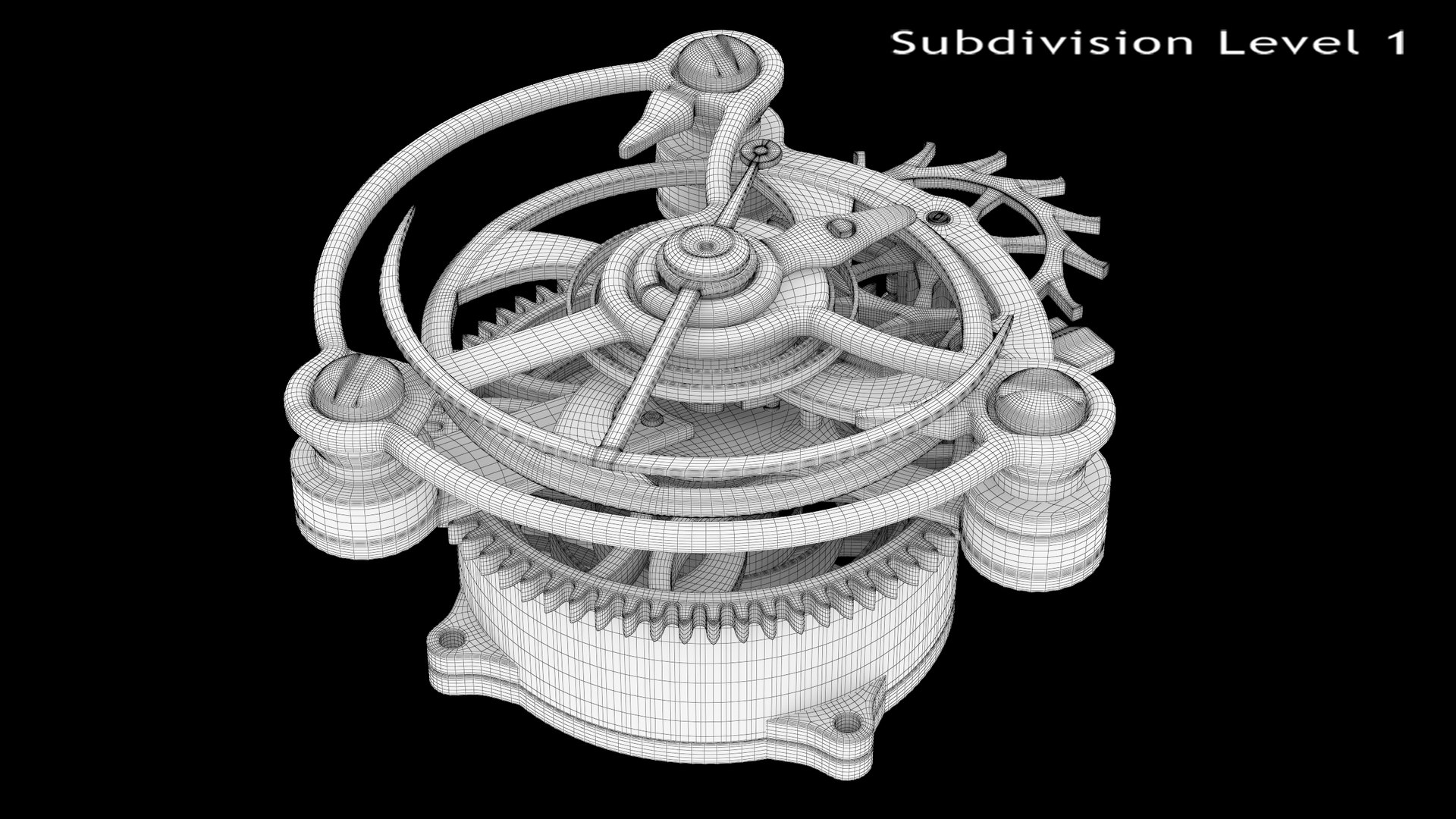 3D Tourbillon Mechanism PBR - TurboSquid 2002223