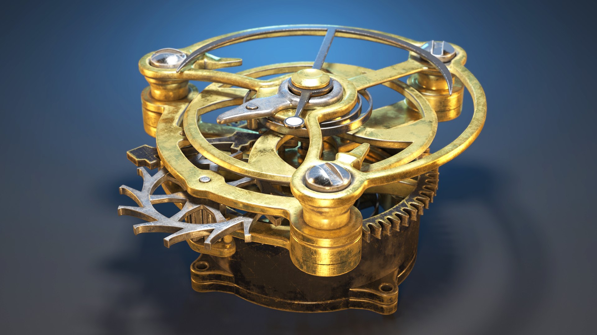 3D Tourbillon Mechanism PBR - TurboSquid 2002223