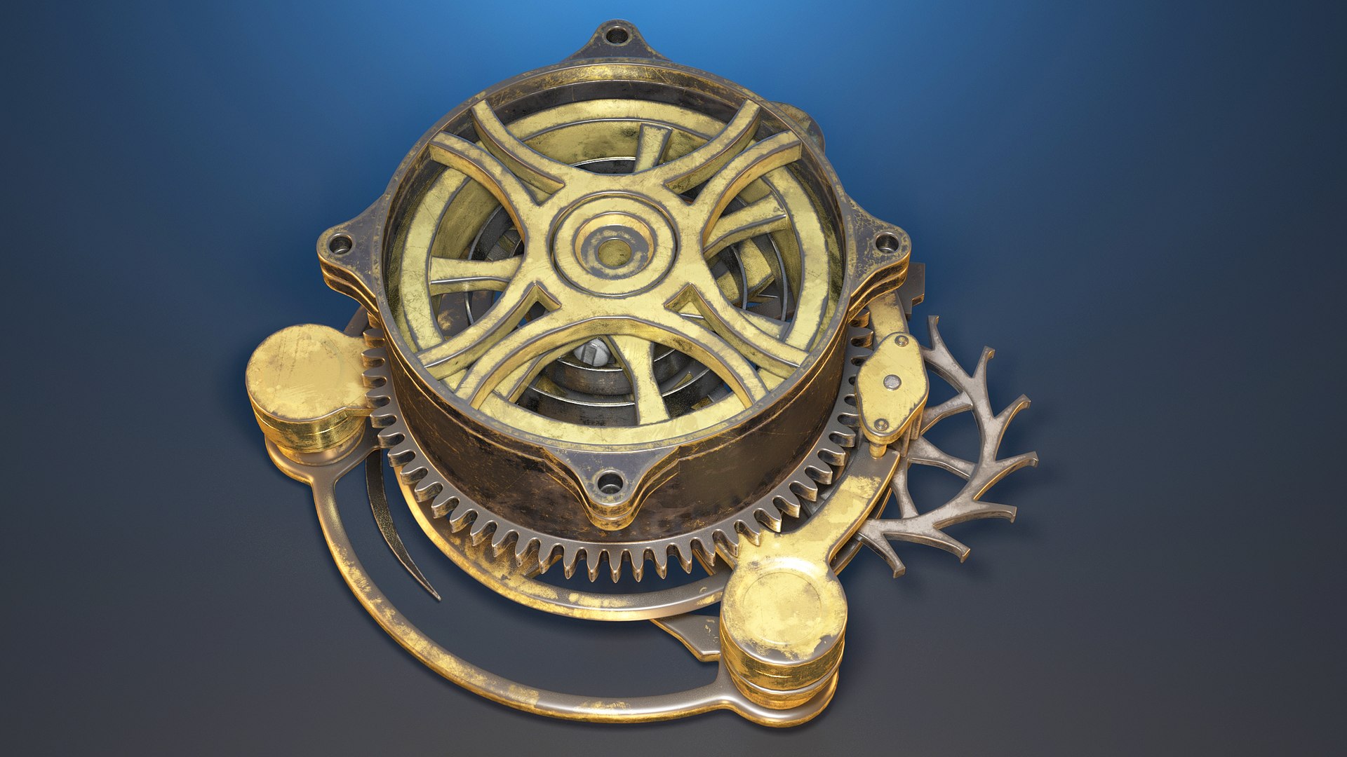 3D Tourbillon Mechanism PBR - TurboSquid 2002223