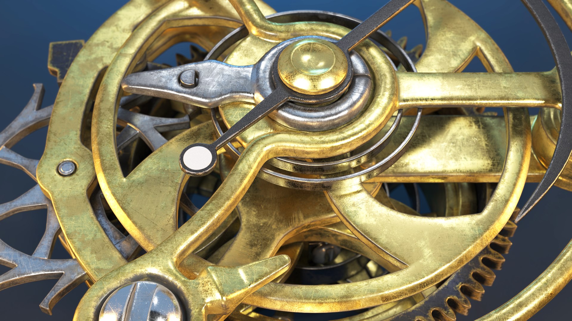3D Tourbillon Mechanism PBR - TurboSquid 2002223