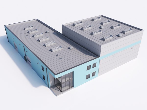 3d model of industrial building 20