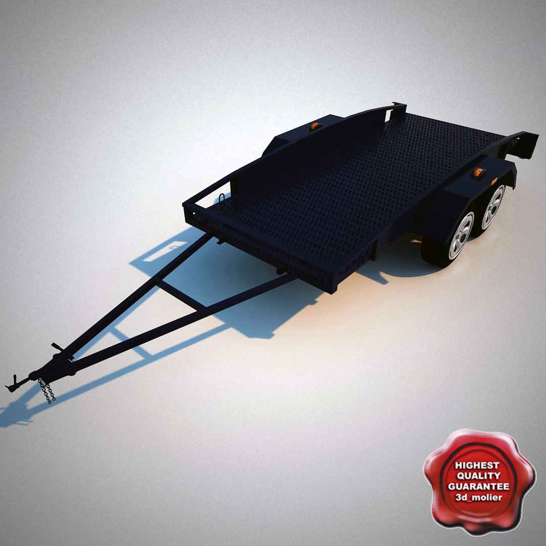 3d Car Trailer Model