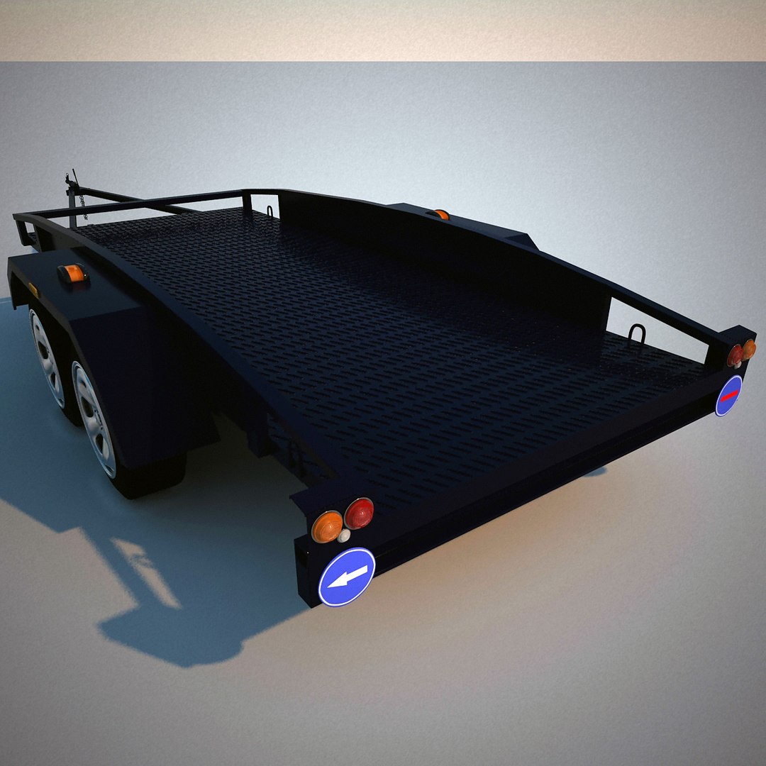 3d Car Trailer Model