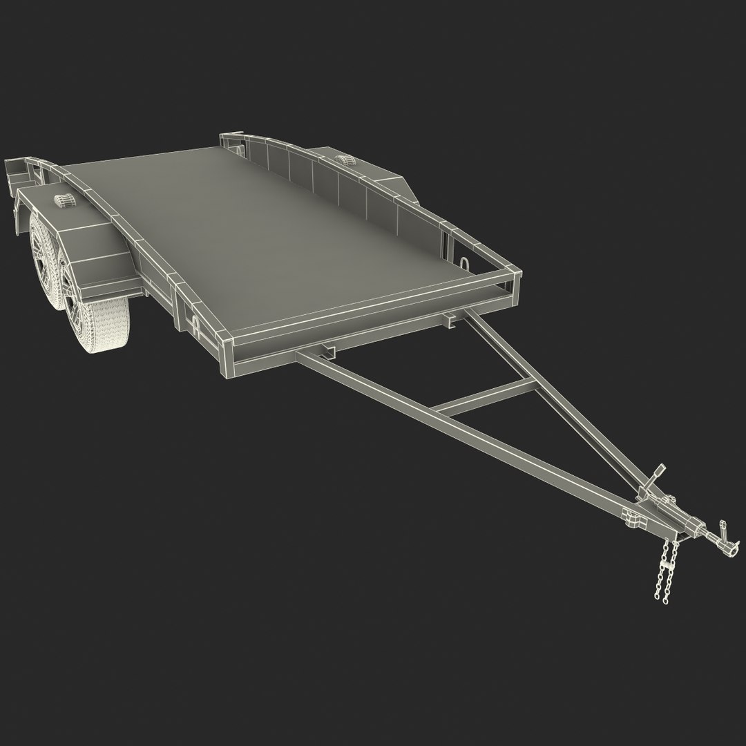 3d Car Trailer Model