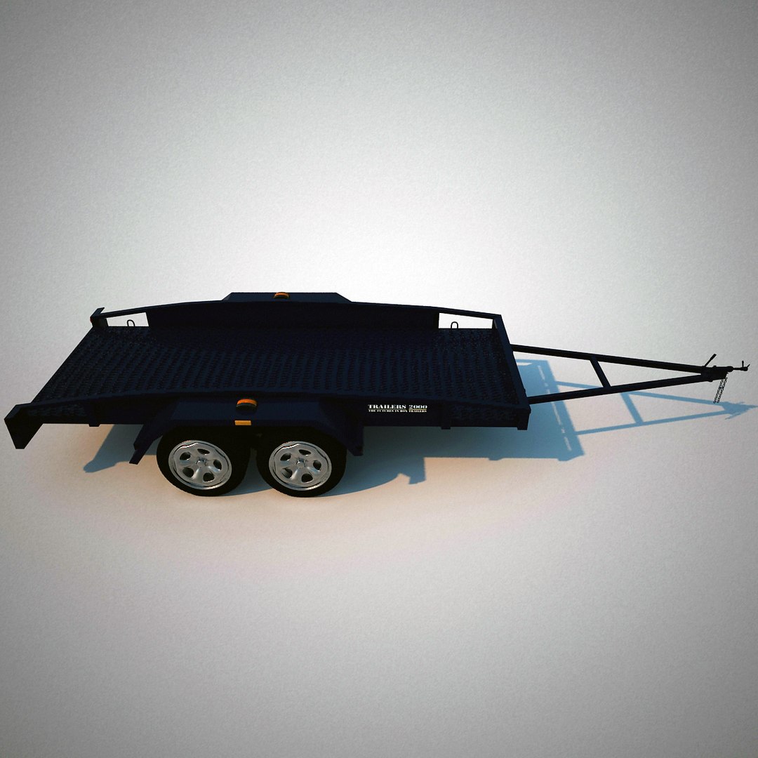 3d Car Trailer Model