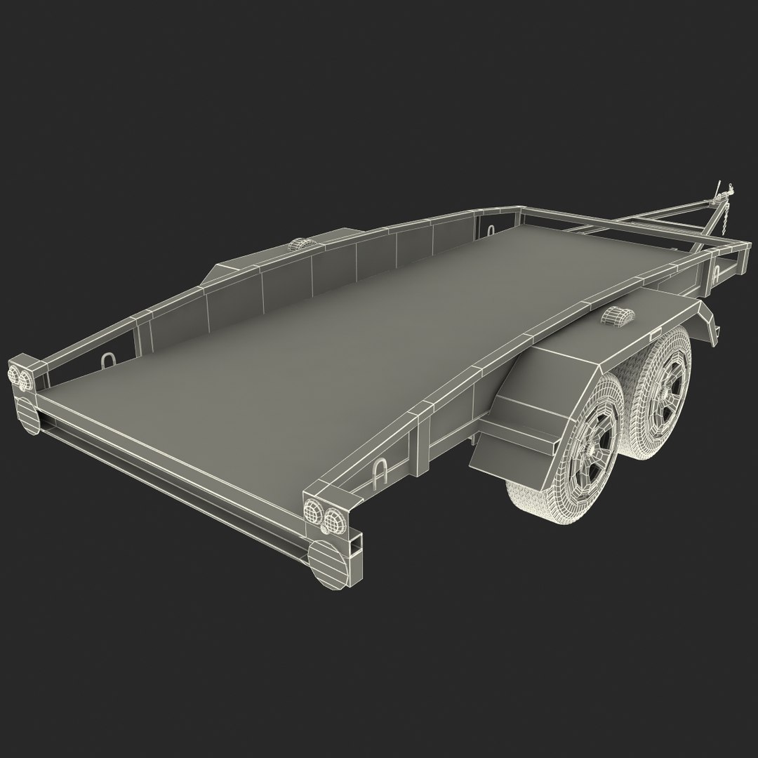 3d Car Trailer Model