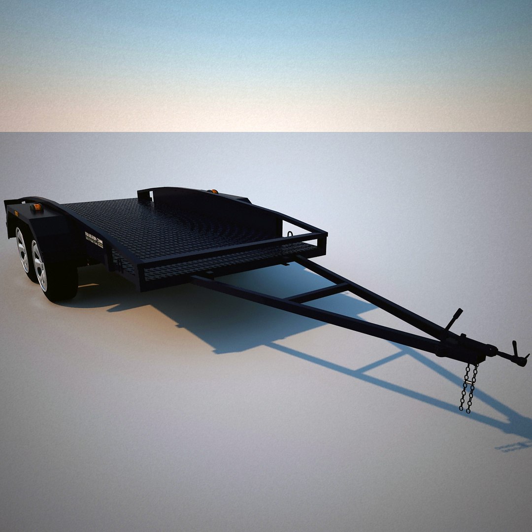 3d Car Trailer Model