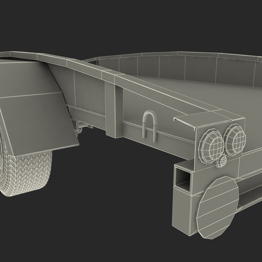 3d Car Trailer Model