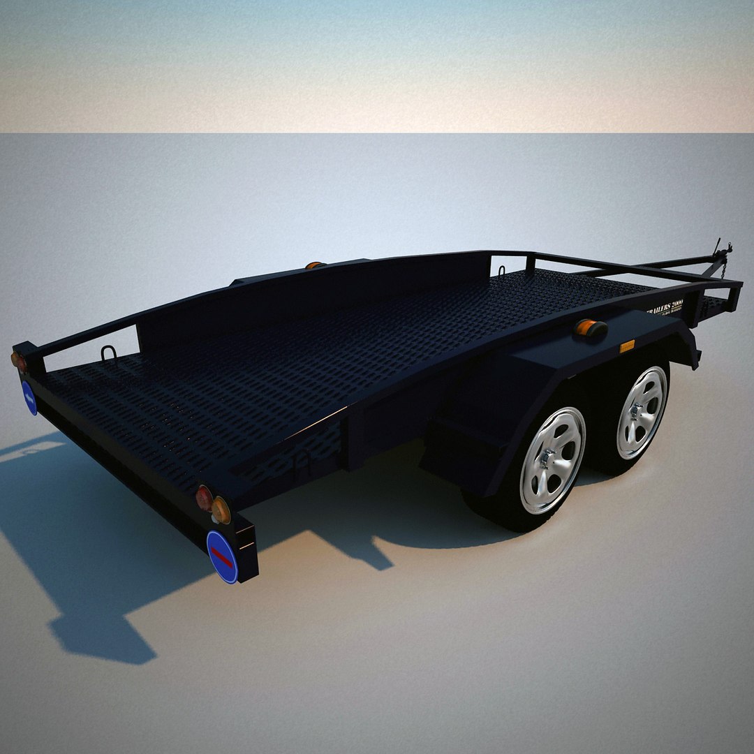 3d Car Trailer Model