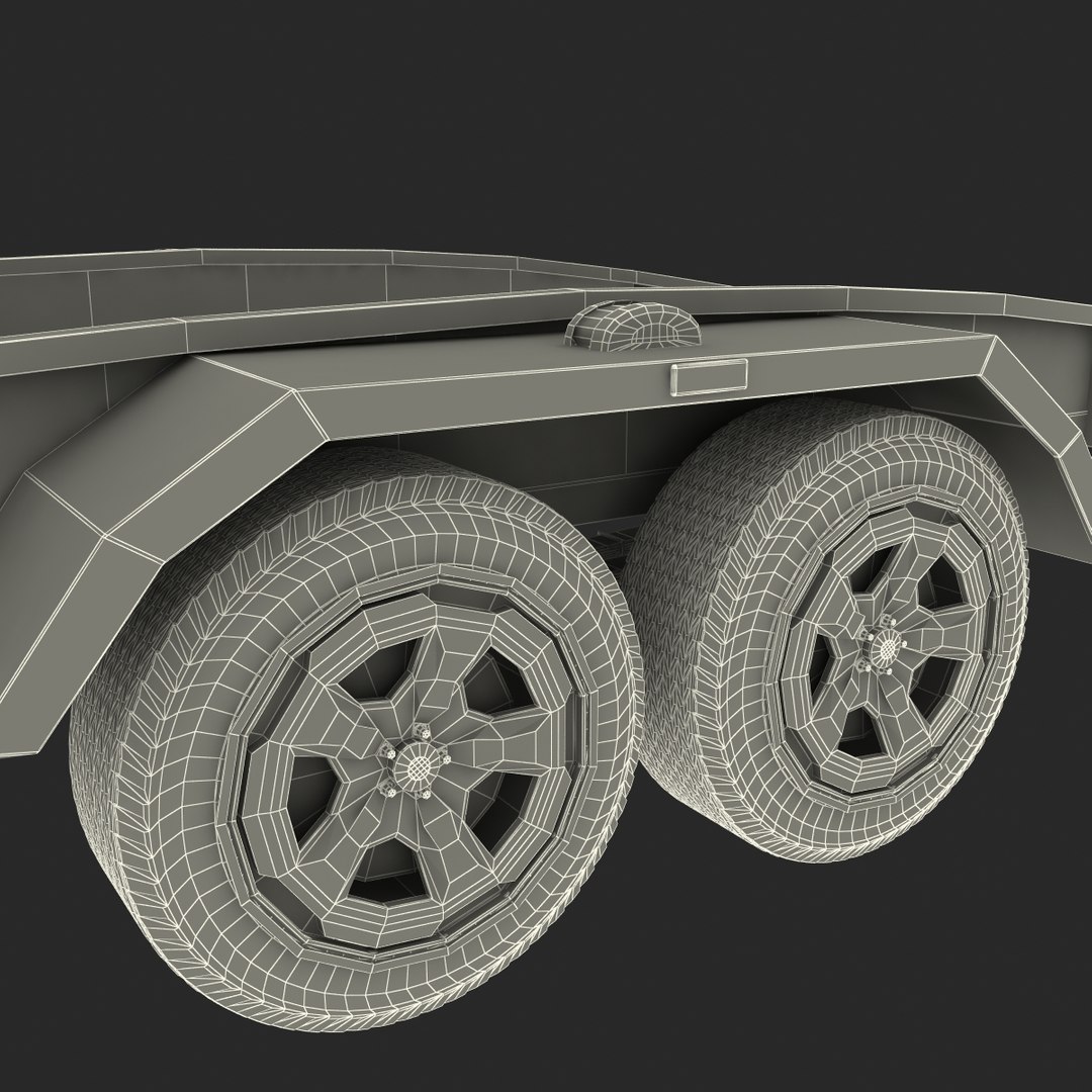 3d Car Trailer Model