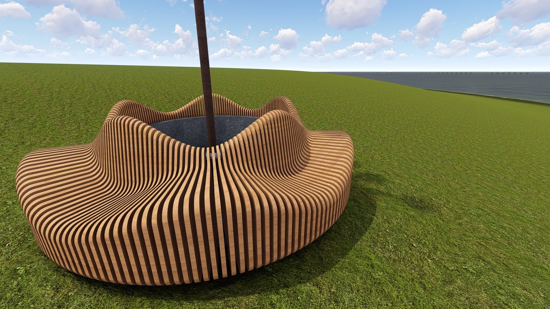 Circular Seat Landscape Object 3D - TurboSquid 2047087