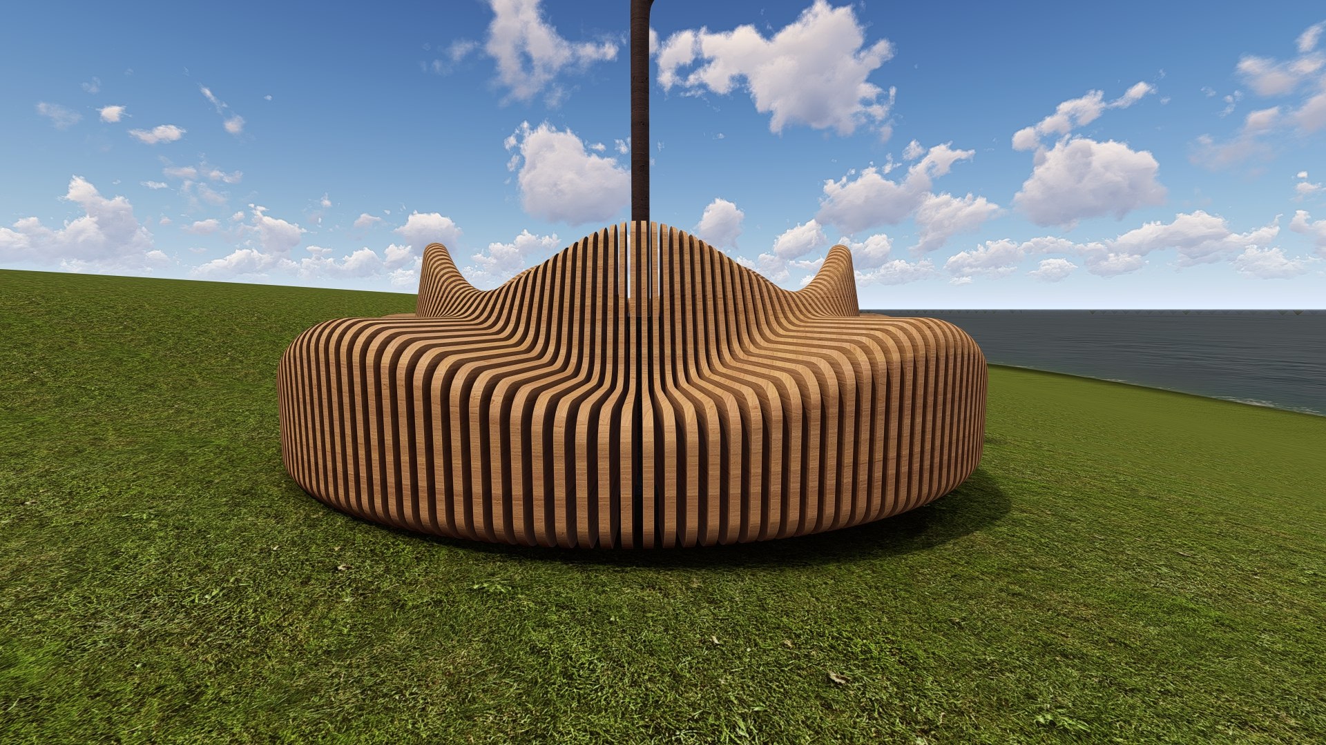 Circular Seat Landscape Object 3D - TurboSquid 2047087