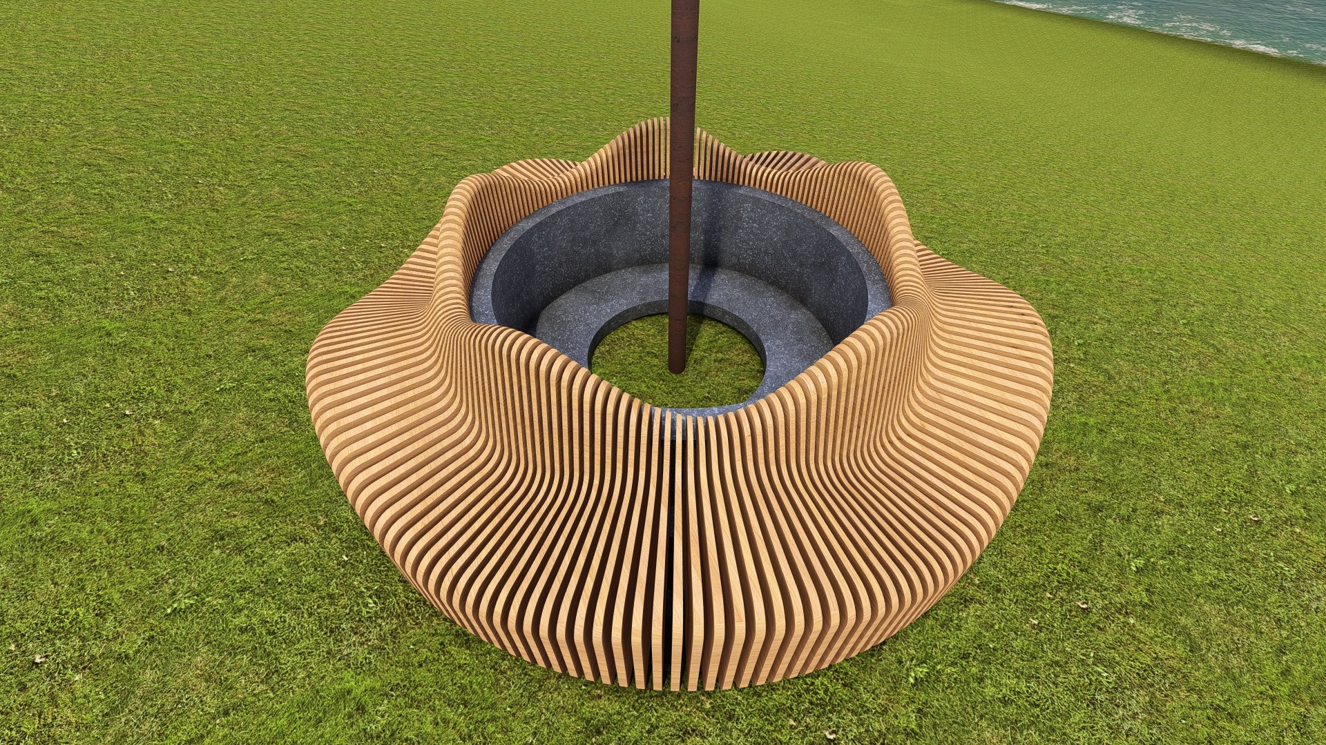 Circular Seat Landscape Object 3D - TurboSquid 2047087