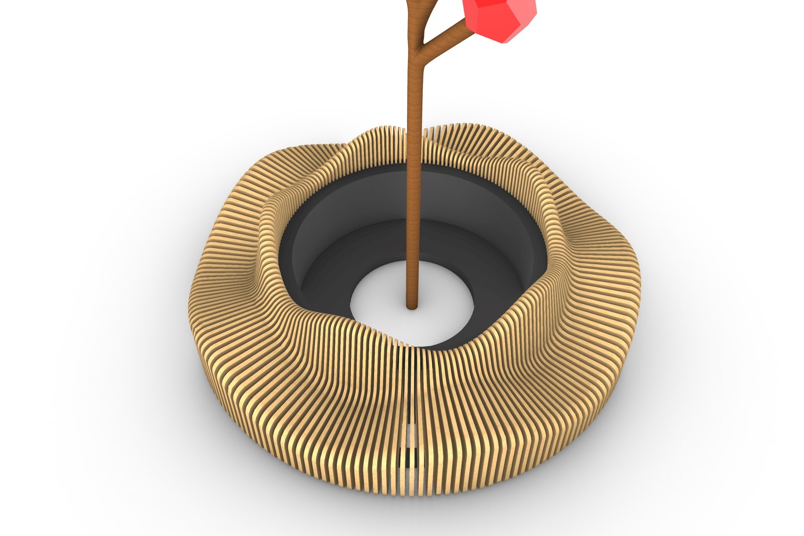 Circular Seat Landscape Object 3D - TurboSquid 2047087