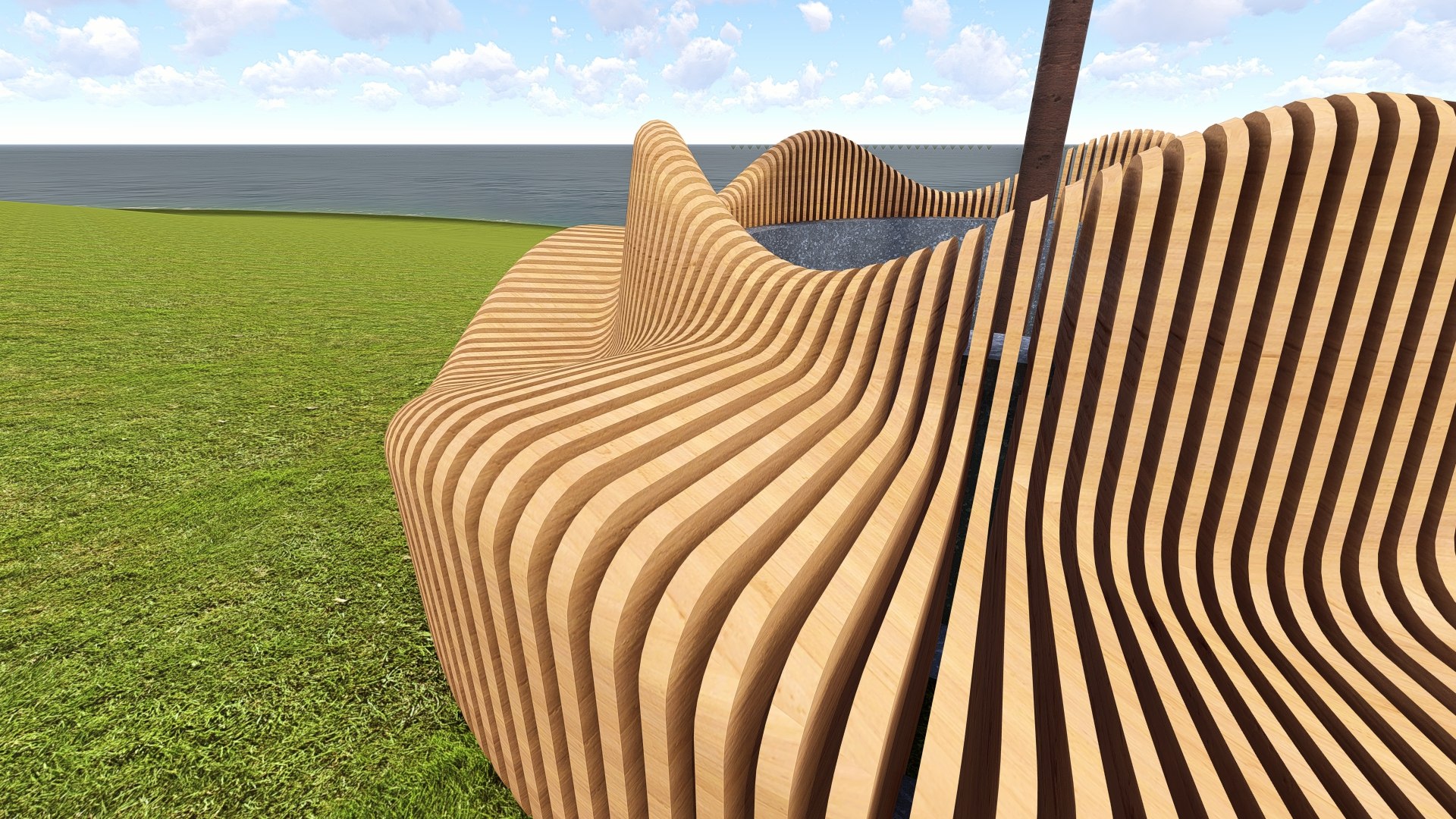 Circular Seat Landscape Object 3D - TurboSquid 2047087