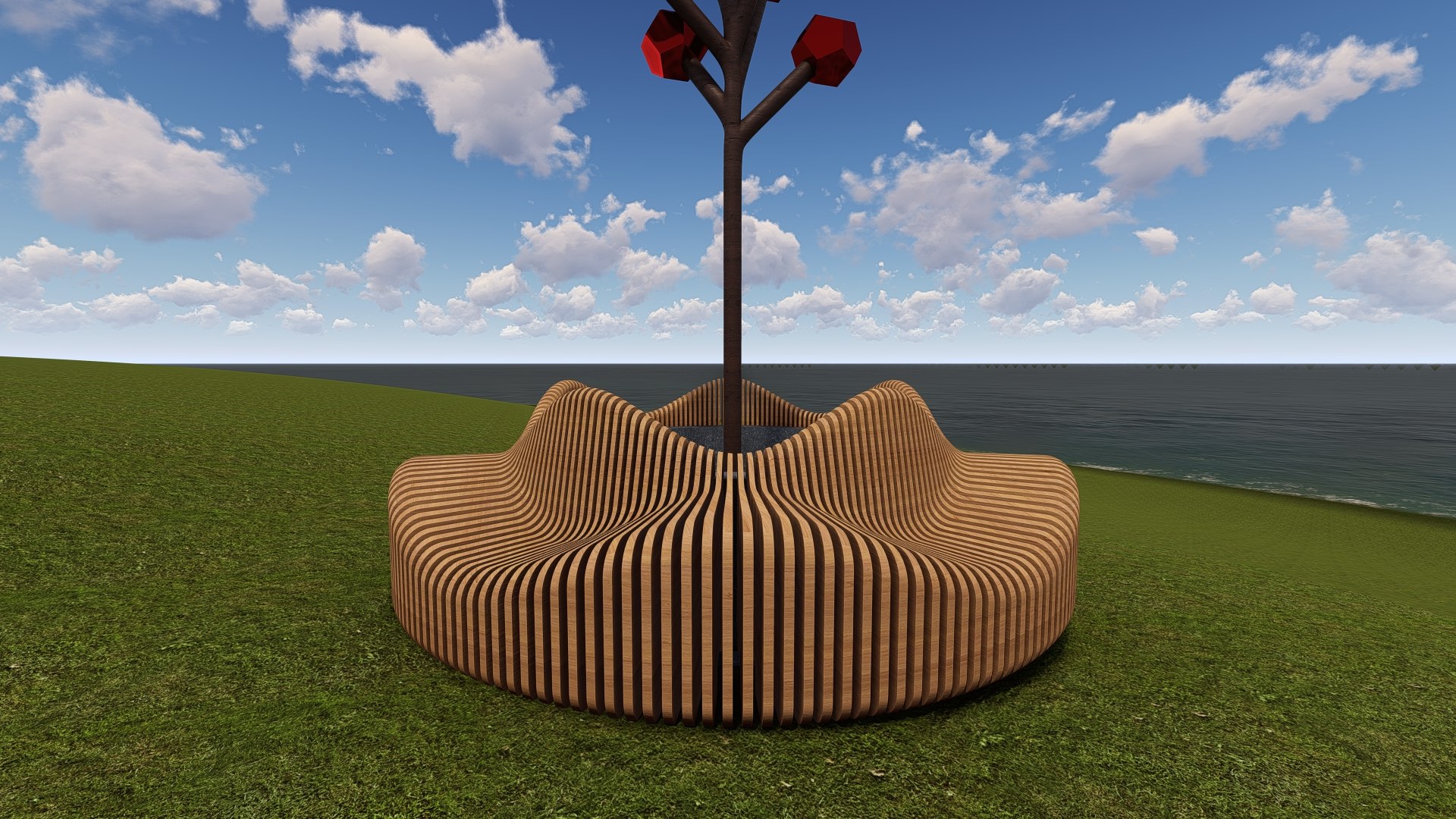 Circular Seat Landscape Object 3D - TurboSquid 2047087
