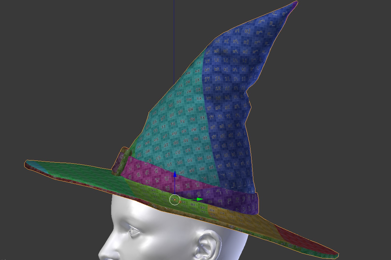 Leather witch hat strap model - TurboSquid 1420372