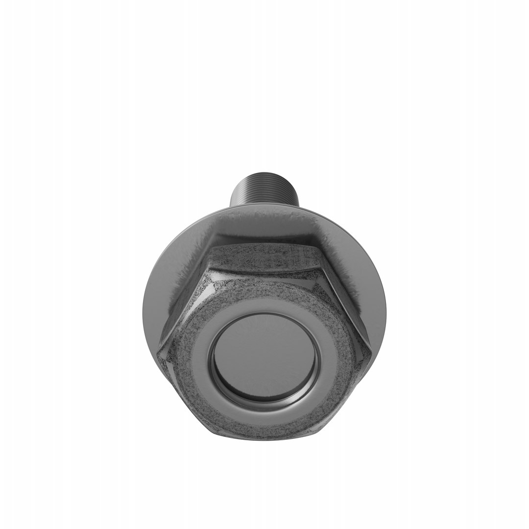 Bolt With Washer And Nut 3D Model - TurboSquid 2151457