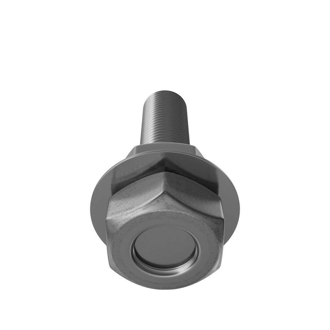 Bolt With Washer And Nut 3D Model - TurboSquid 2151457