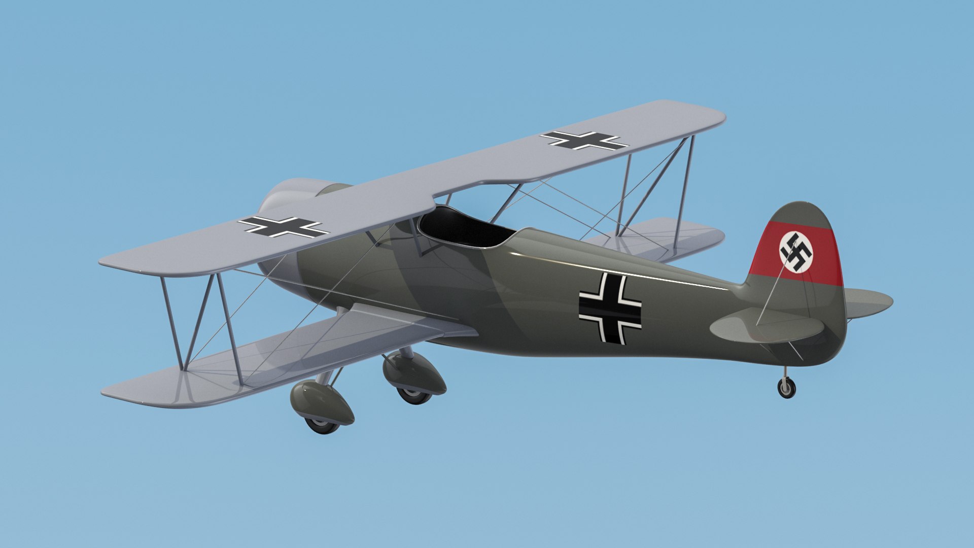 German Nazi Biplane 3D Model - TurboSquid 1829332